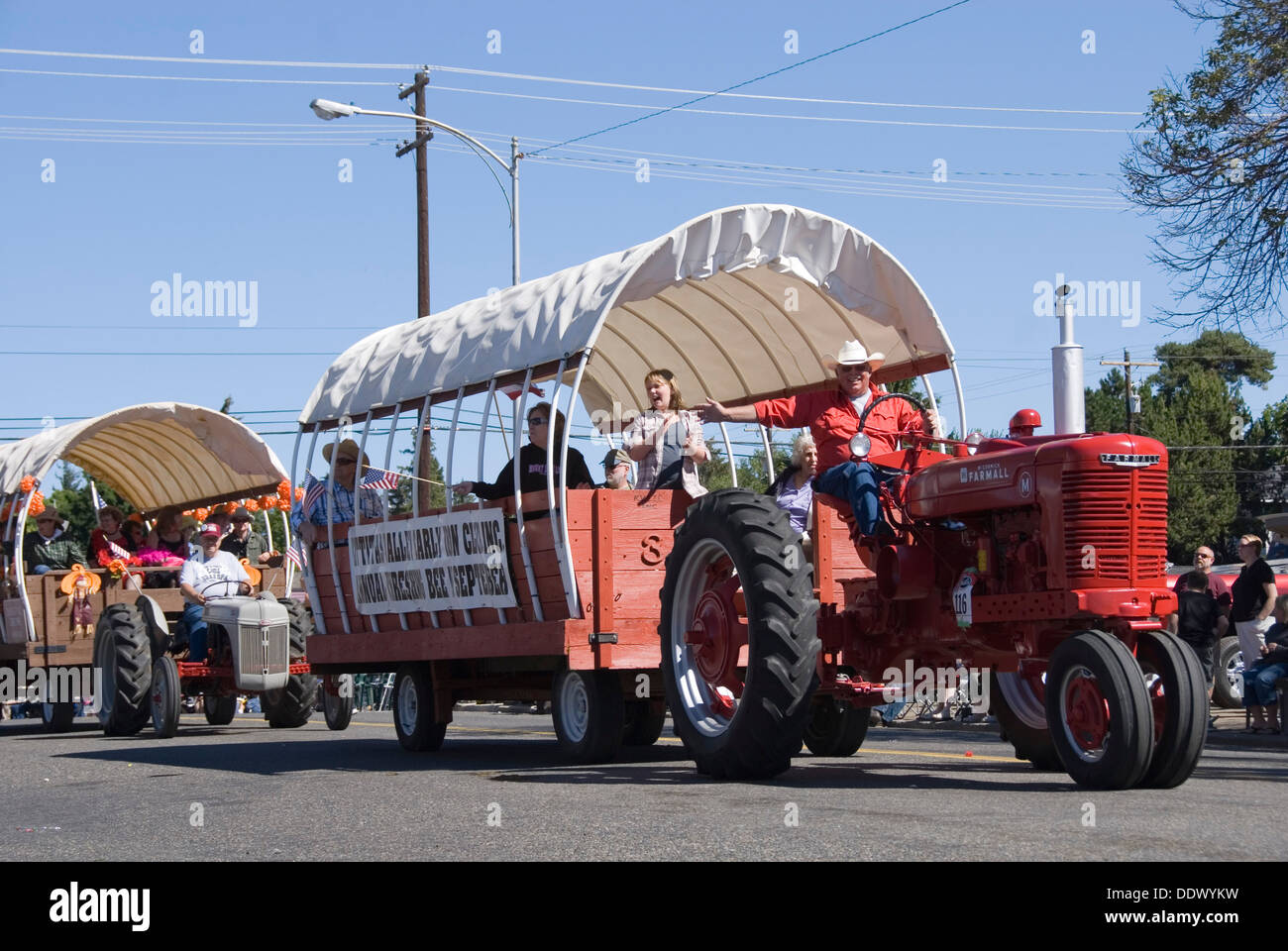 Backhoe Trailer Parade