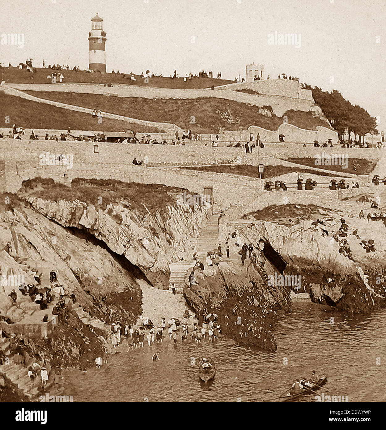 Plymouth Hoe Devon Victorian period Stock Photo - Alamy