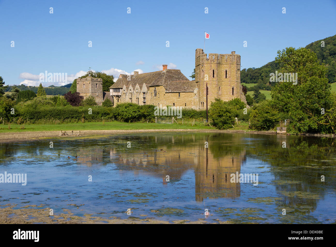 Stokesay Castle in Shropshire. The finest and best preserved fortified ...