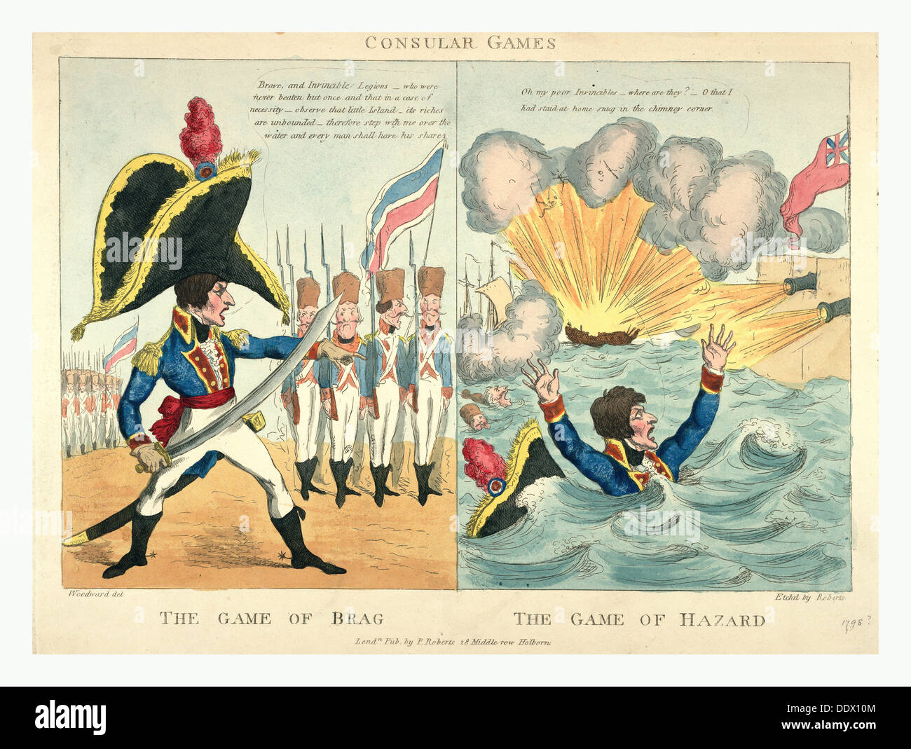 Consular games, the game of brag, the game of hazard Stock Photo - Alamy