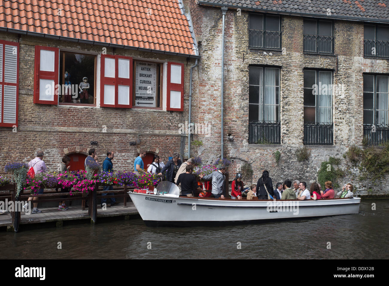 Dijver canal Bruge Brugge Bruges Belgium Belgique Stock Photo - Alamy