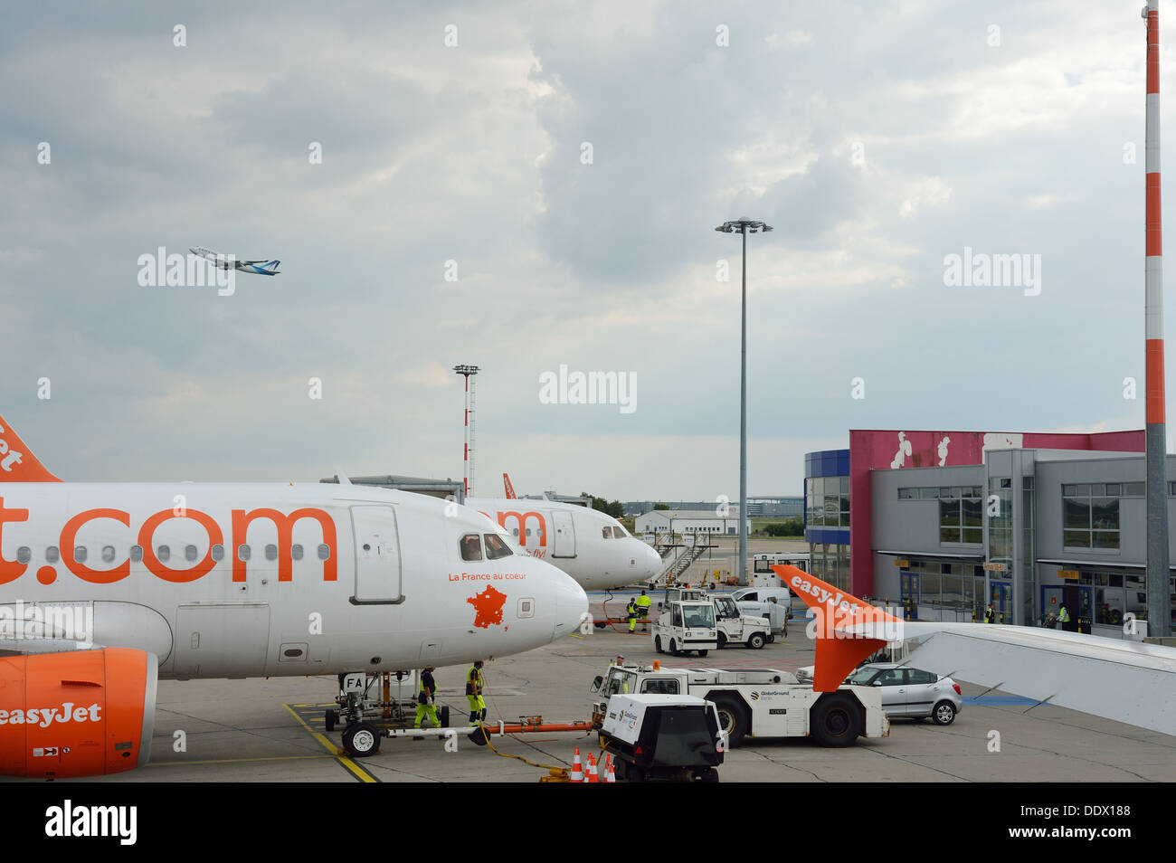 EasyJet airplanes at Berlin Schoenefeld Airport Germany Stock Photo - Alamy