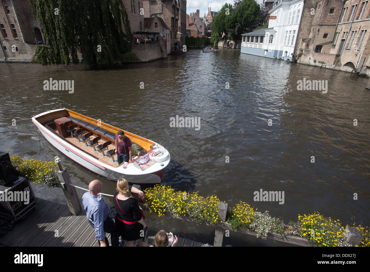Dijver canal Bruge Brugge Bruges Belgium Belgique Stock Photo - Alamy