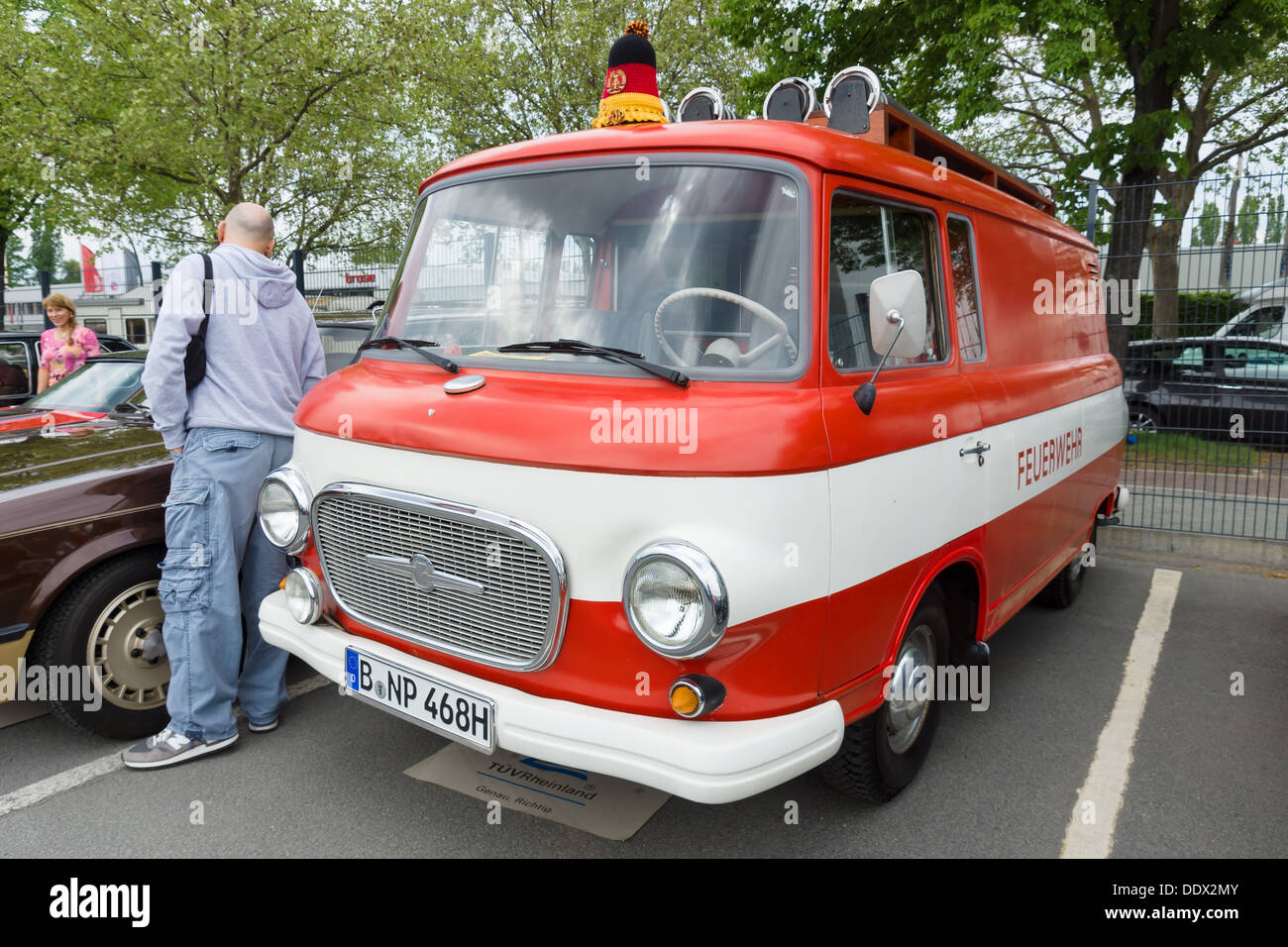 BERLIN - MAY 11: Fire Engine Barkas B1000, 26th Oldtimer-Tage Berlin ...