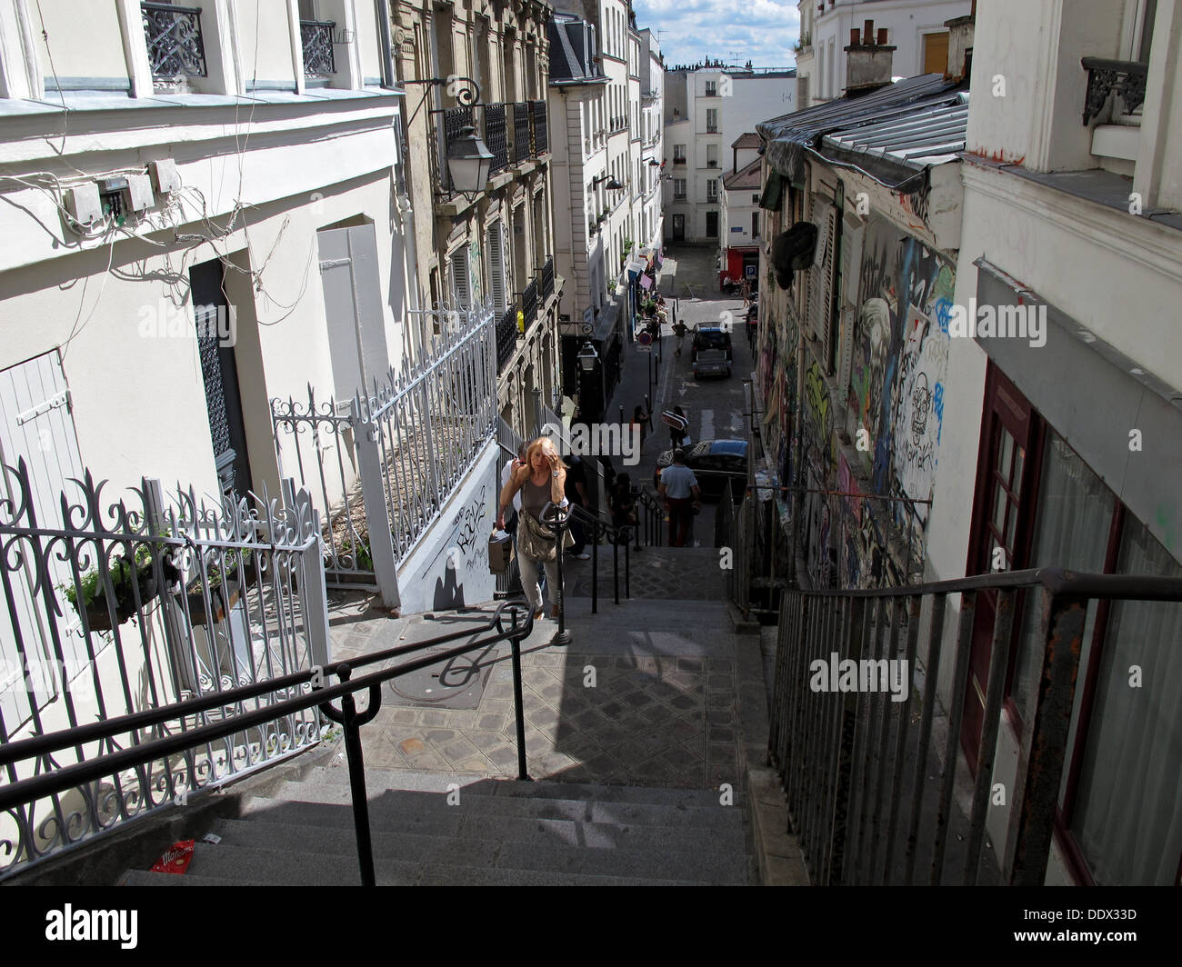 The famous stairs,Butte Montmartre hill,Paris,France Stock Photo - Alamy