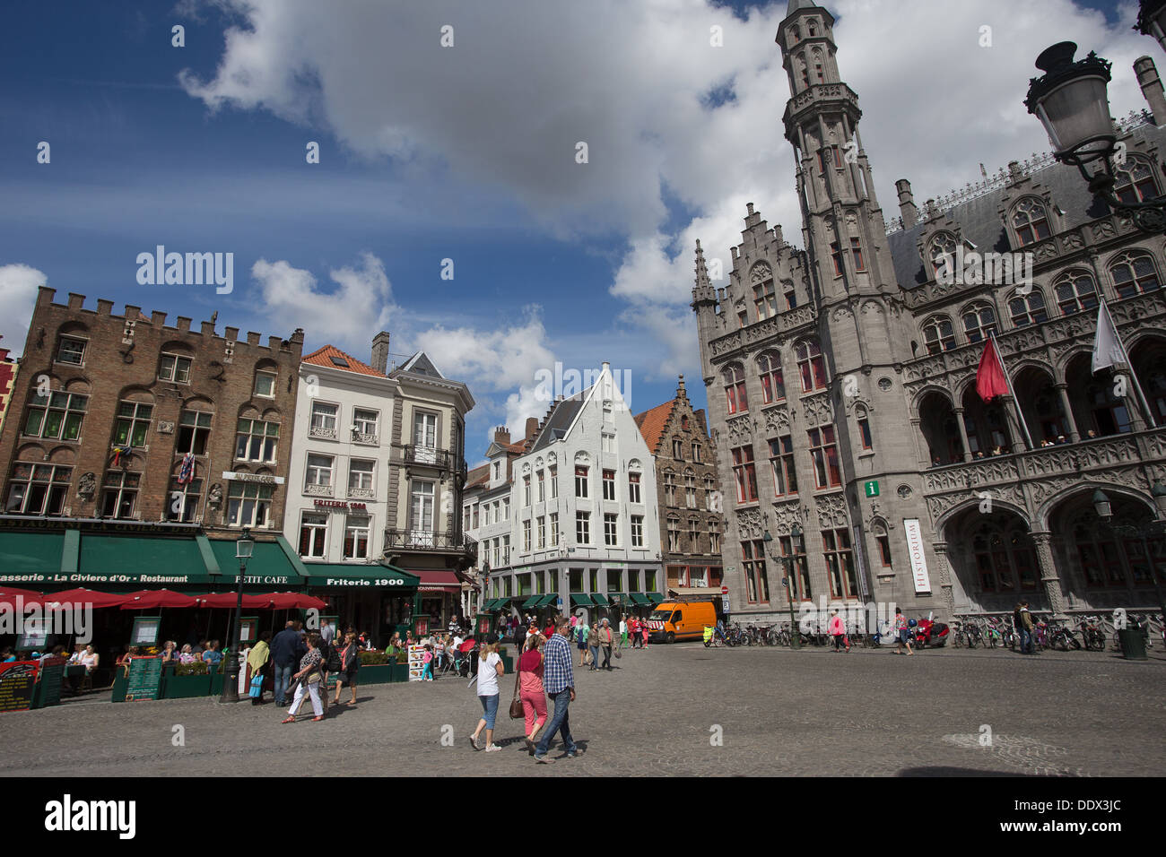 Great Market Grote Markt Burg Square Bruge Brugge Bruges Belgium ...