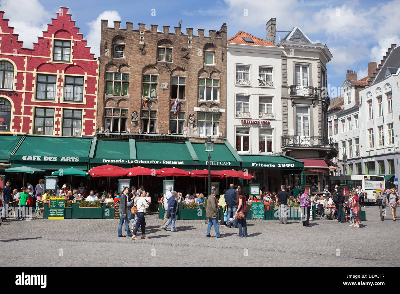 Great Market Grote Markt Burg Square Bruge Brugge Bruges Belgium ...