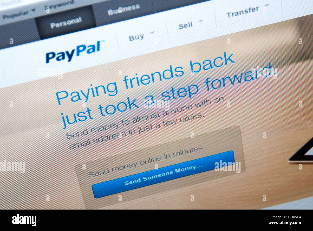 paypal website send money Stock Photo - Alamy