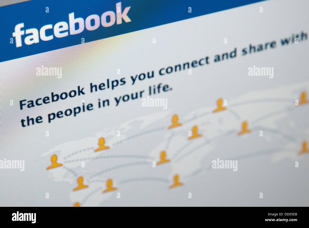 Facebook web page Stock Photo - Alamy