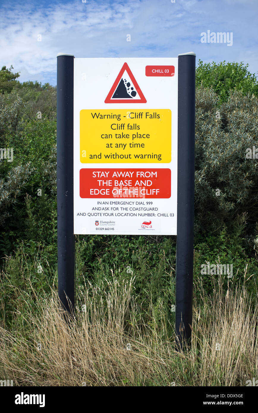 Warning Cliff Falls Danger Sign High Resolution Stock Photography and ...