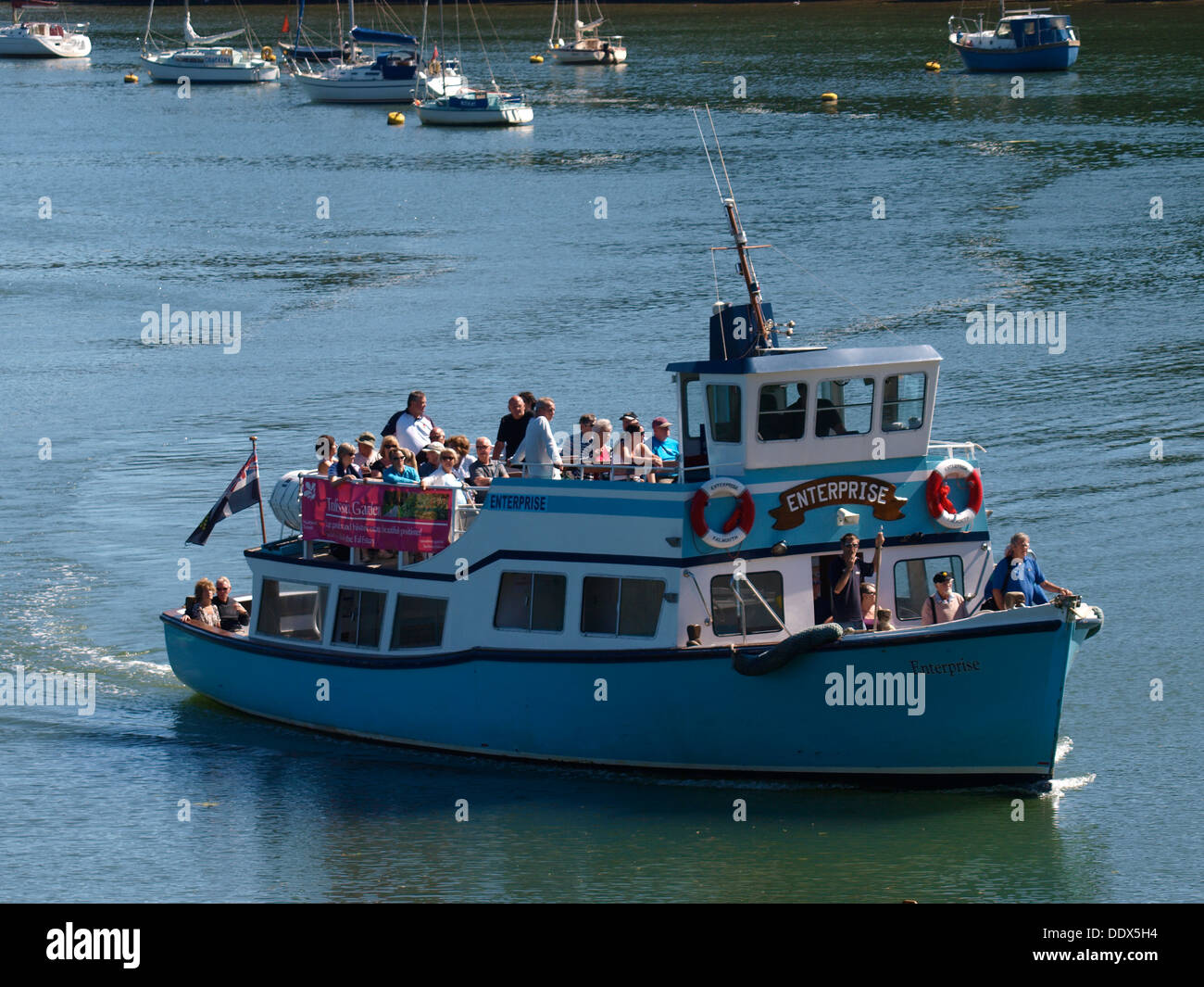 Enterprise river cruise boat on the River Fal, Truro, UK 2013 Stock ...