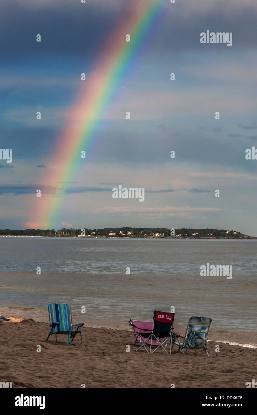 spectacular rainbow in nord america, Usa Stock Photo - Alamy