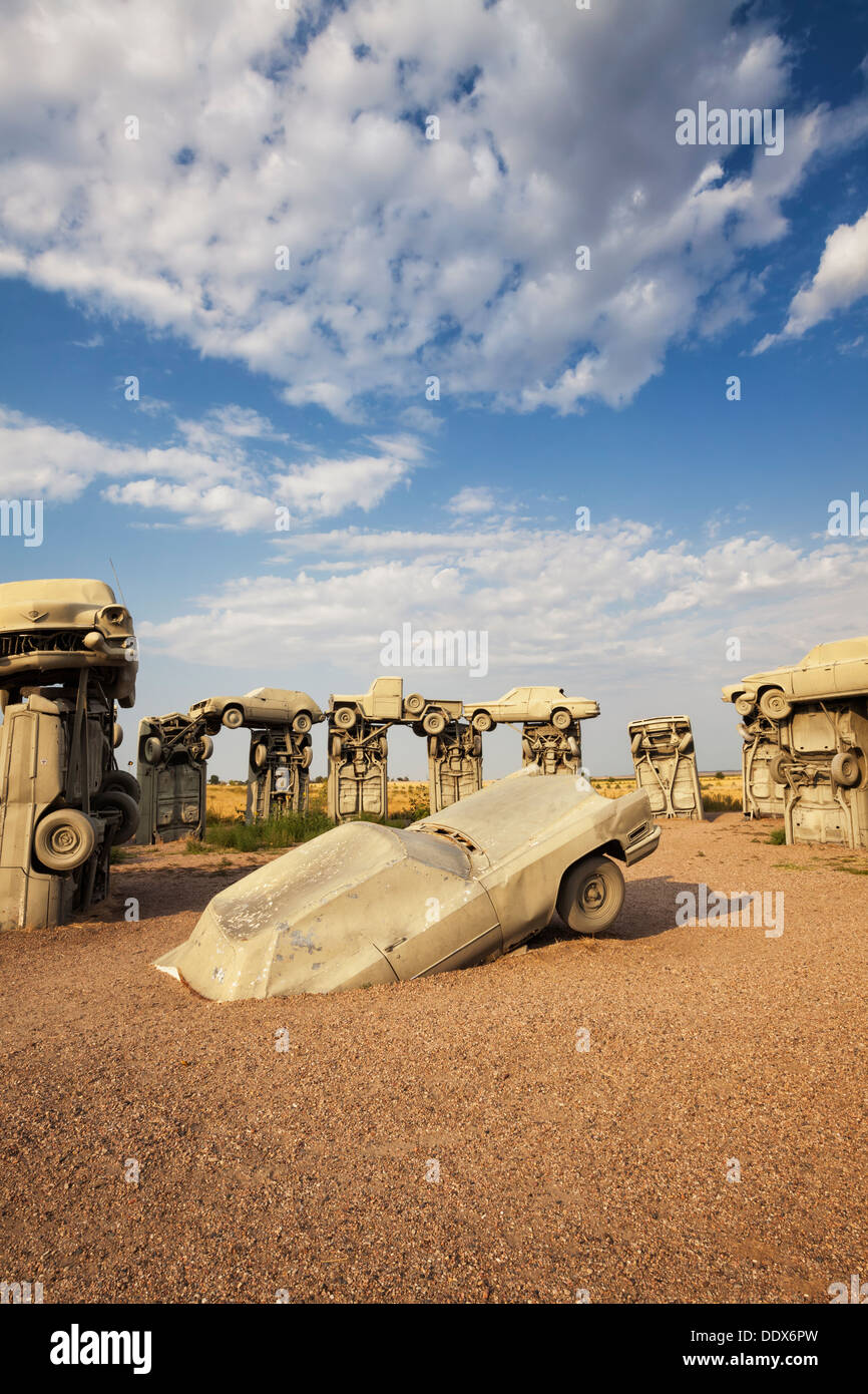 Cars arranged to replicate Stonehenge in England is called Carhenge ...