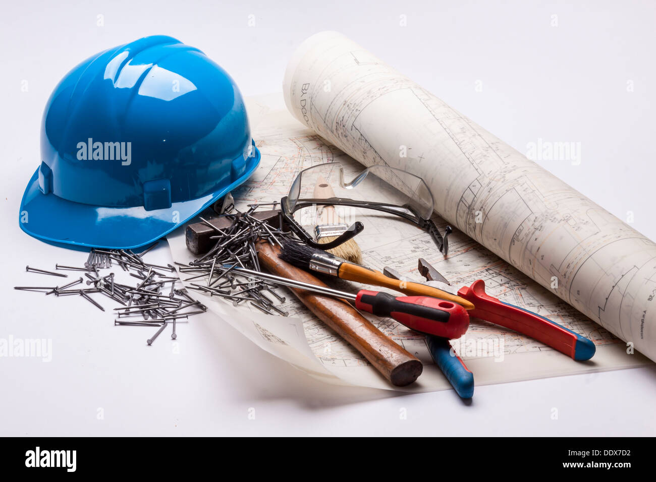 Engineering equipment on white background Stock Photo - Alamy