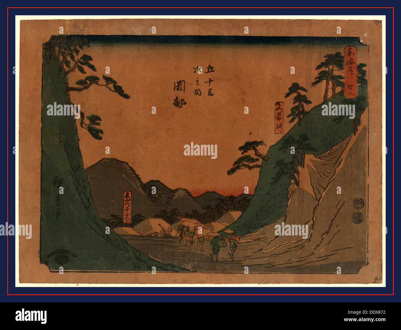 Okabe print shows travelers hi-res stock photography and images - Alamy