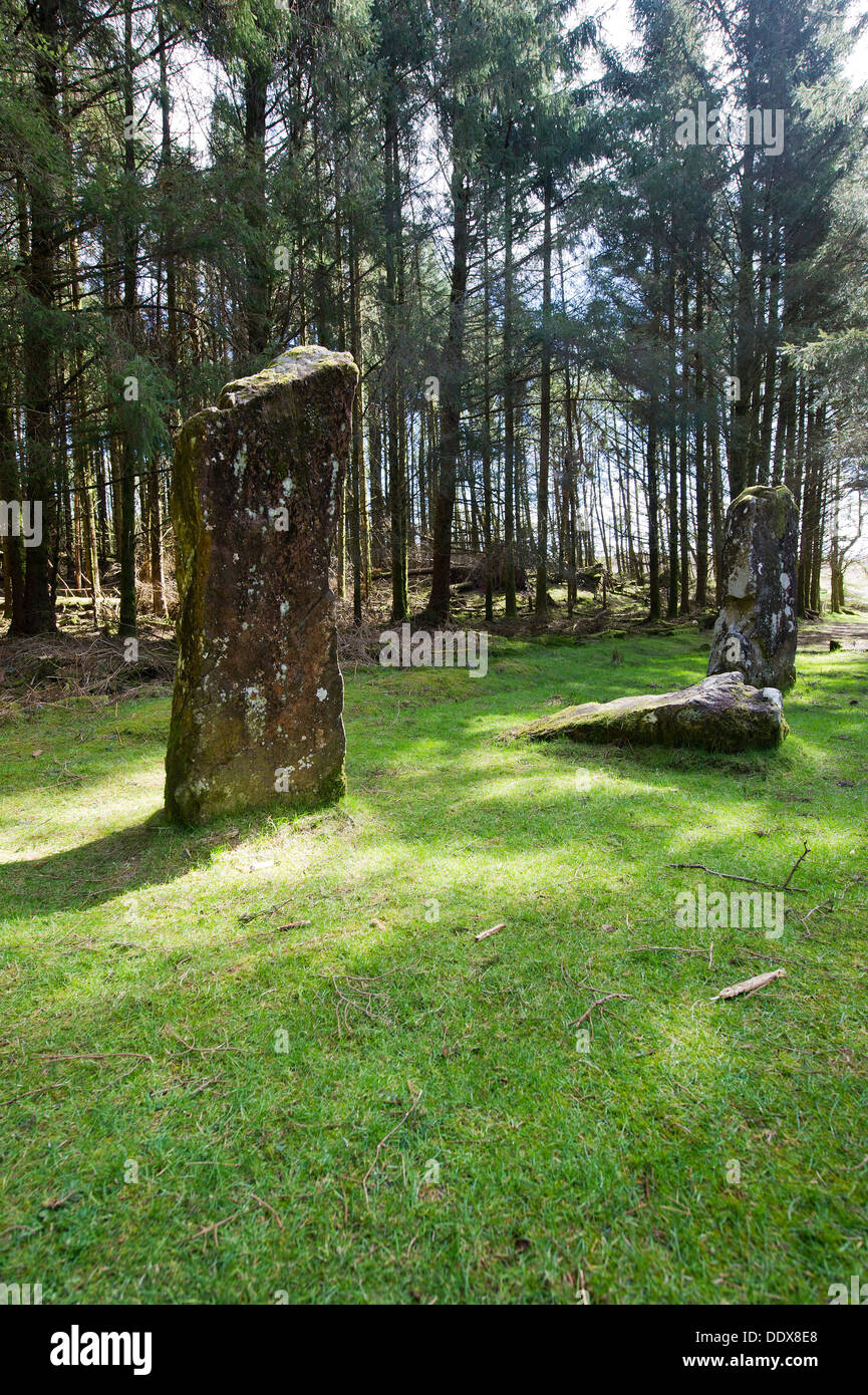 Kilmore Standing Stones Stock Photo - Alamy