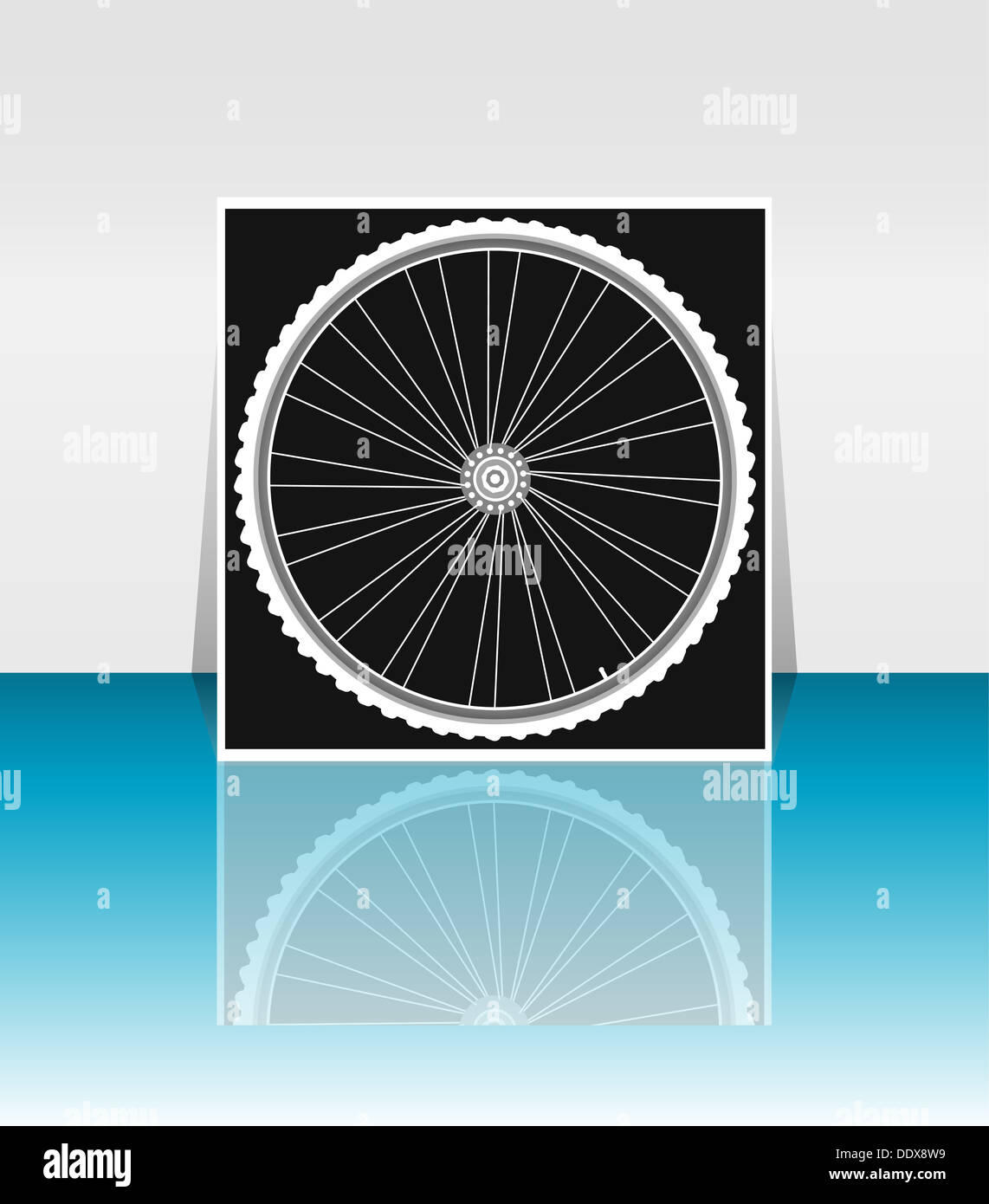 Bike wheel - flyer or cover design Stock Photo - Alamy