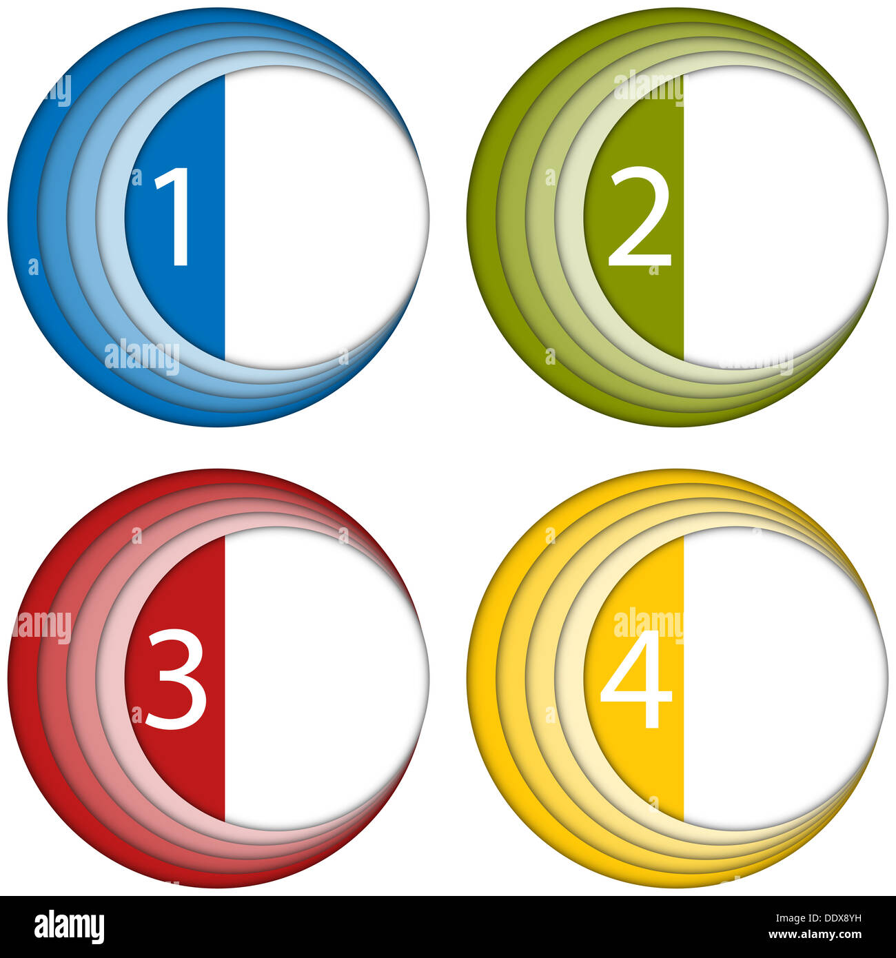 Vector - Set of Colorful Frames with Numbers Stock Photo - Alamy
