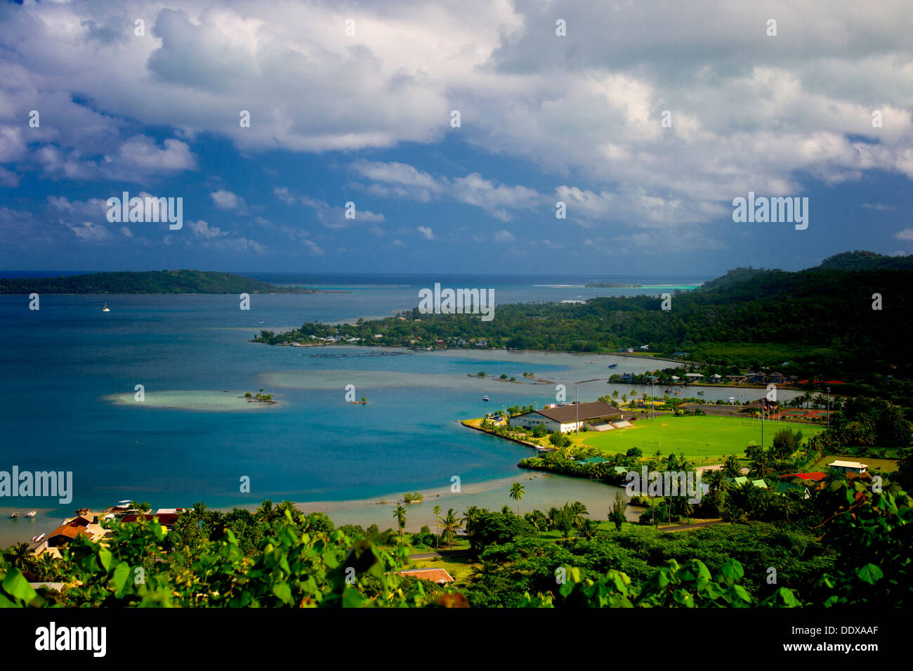 Vaitape. Bora Bora. French Polynesia Stock Photo - Alamy