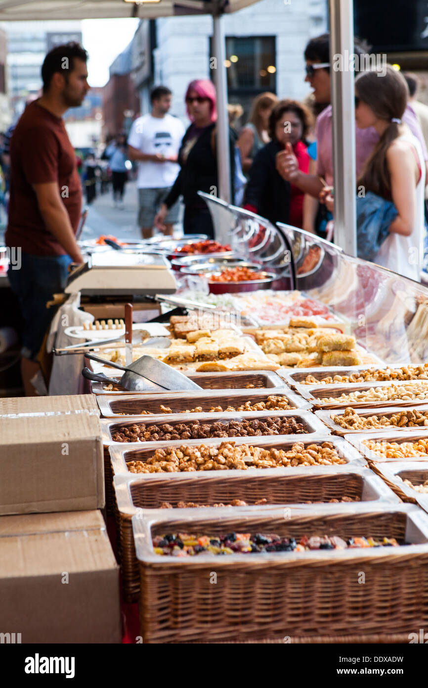 Stalls outside Extreme Food Challenge Kingston 2013 Stock Photo - Alamy