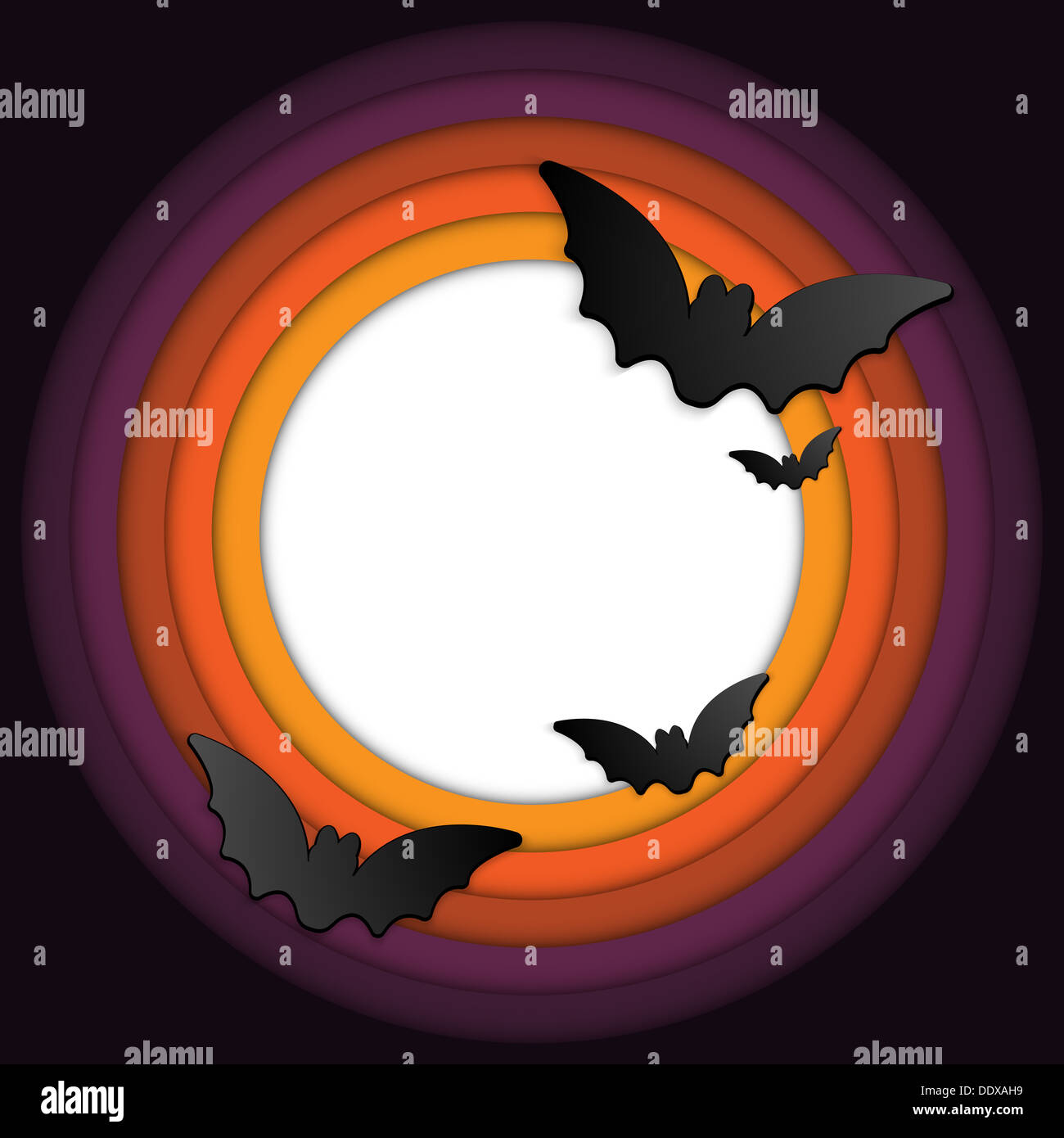 Halloween Bat Circle Frame Pumpkin Background Stock Photo - Alamy