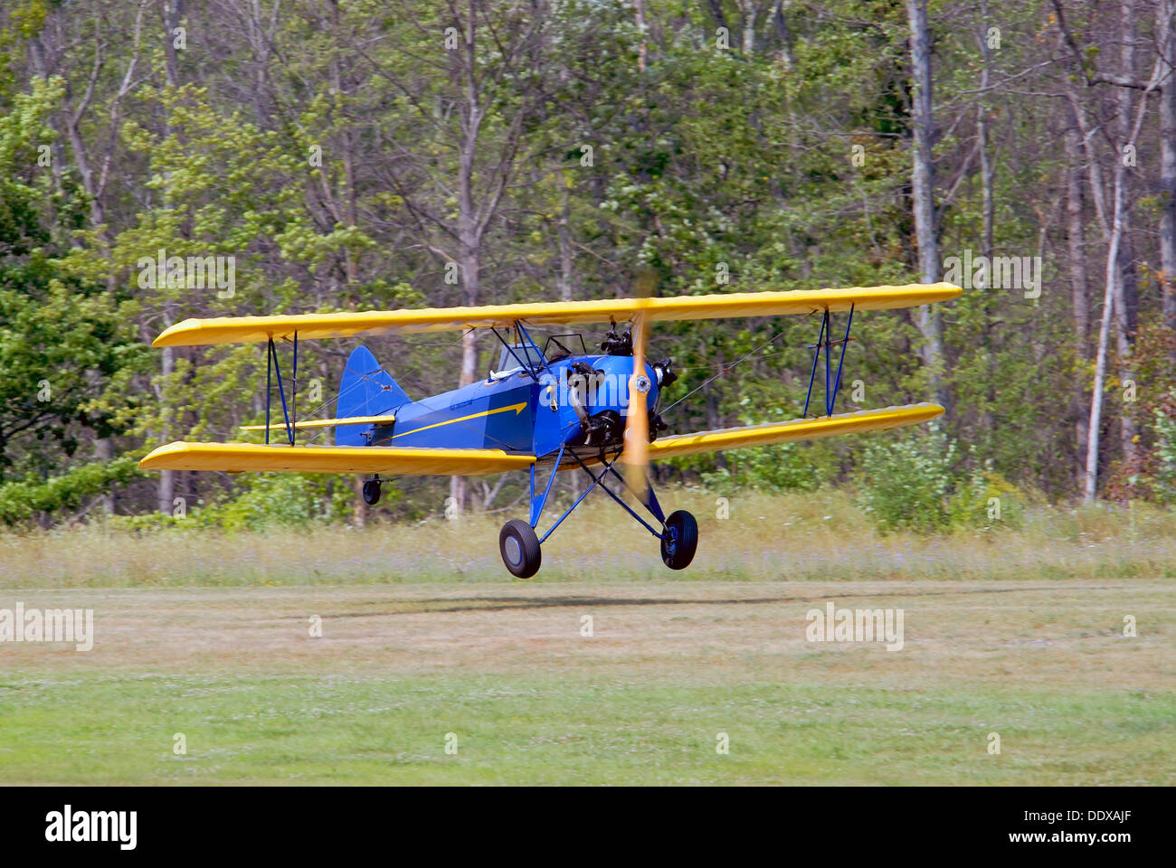 Biplane, Taking off, Propeller Stock Photo - Alamy