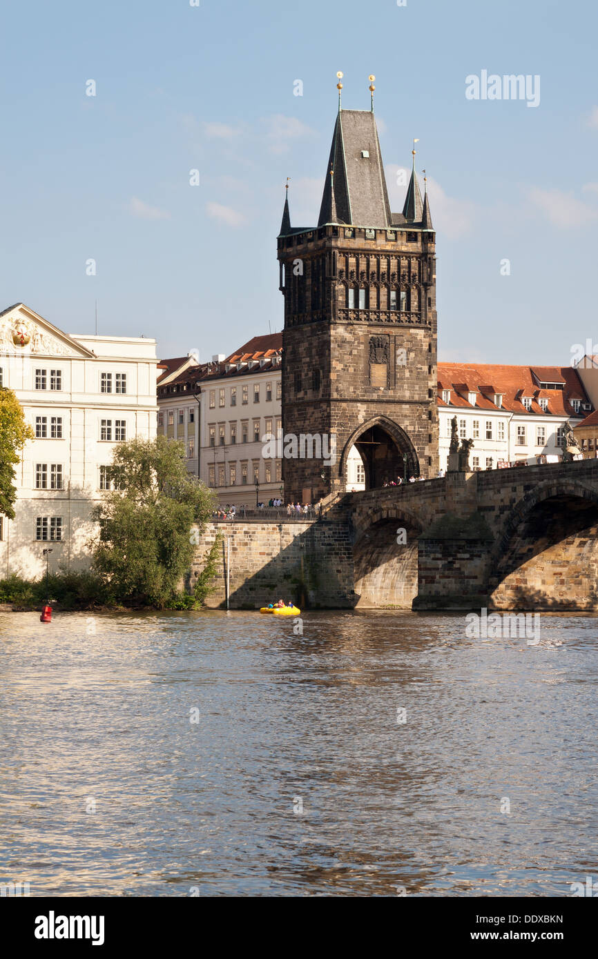 September in Prague, Vltava river and fair weather Stock Photo - Alamy