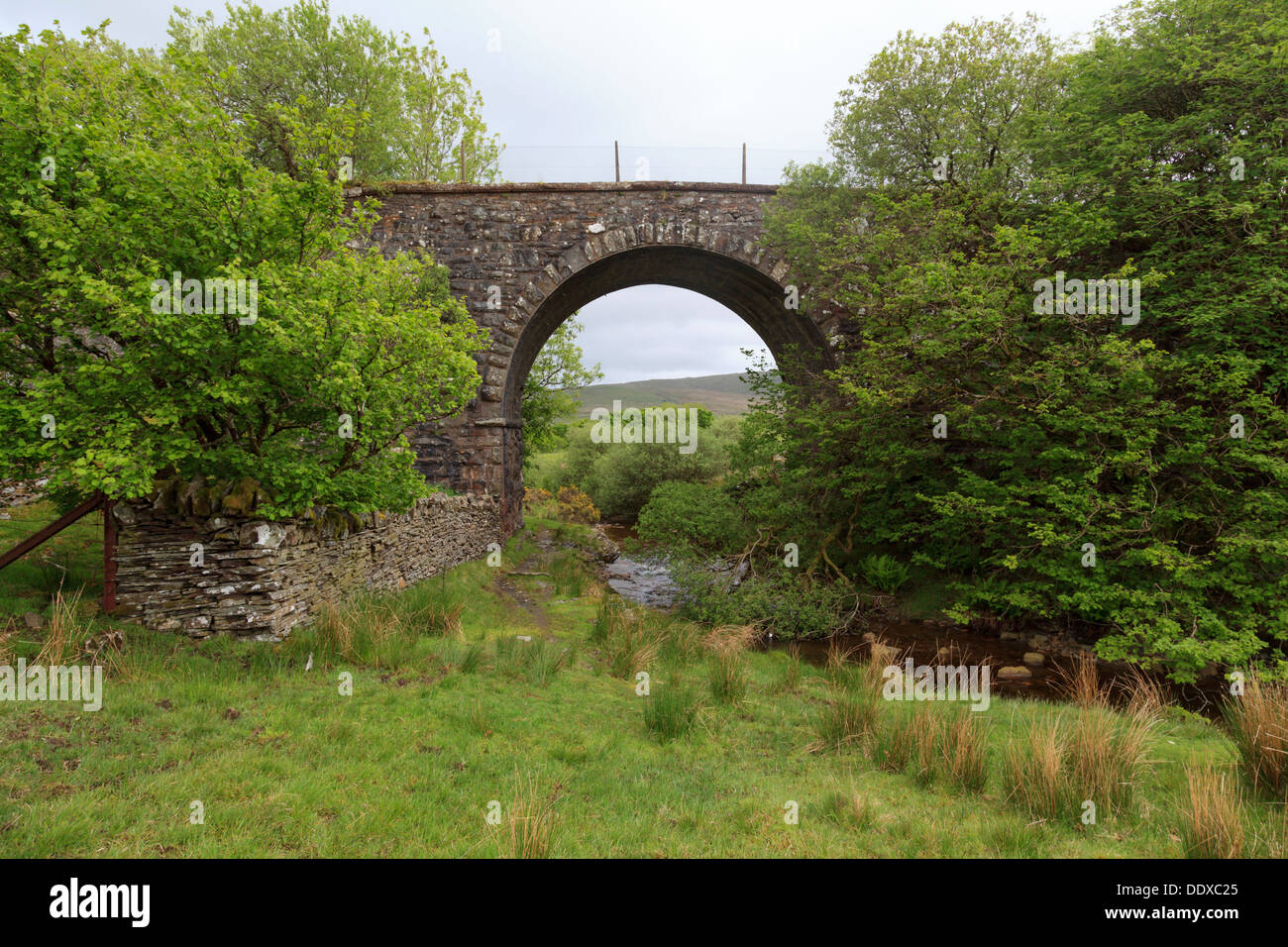 A bridge along the dissused railway between bala and Blaenau Ffestiniog ...