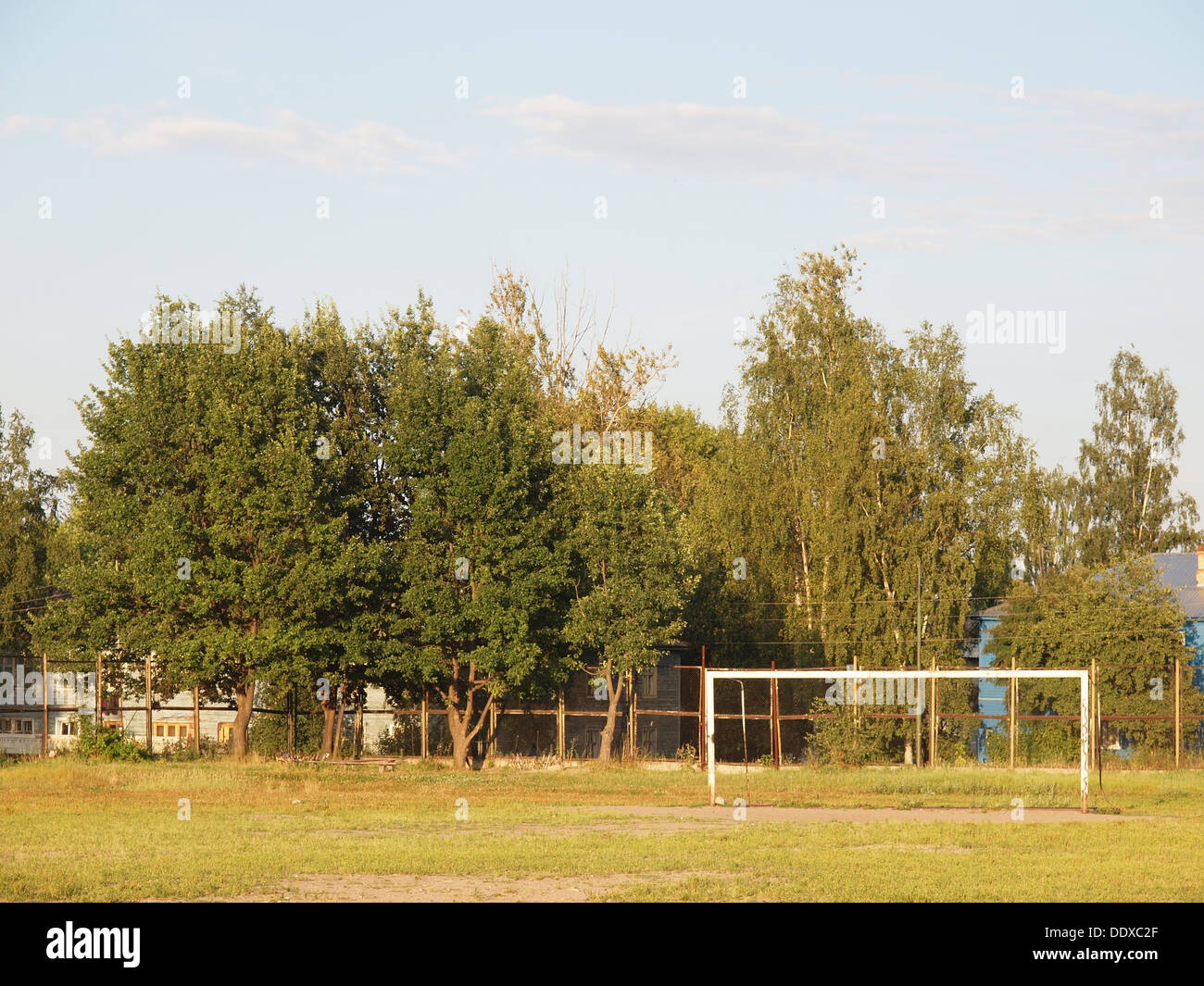 Football gate in old stadium Stock Photo - Alamy