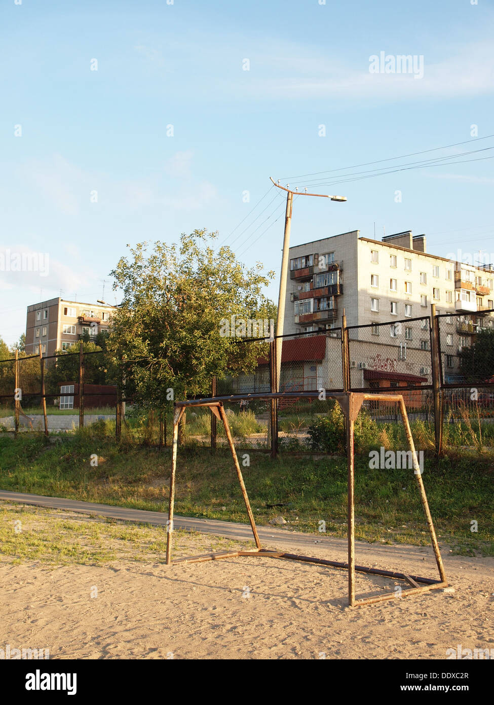Football gate in old stadium Stock Photo - Alamy
