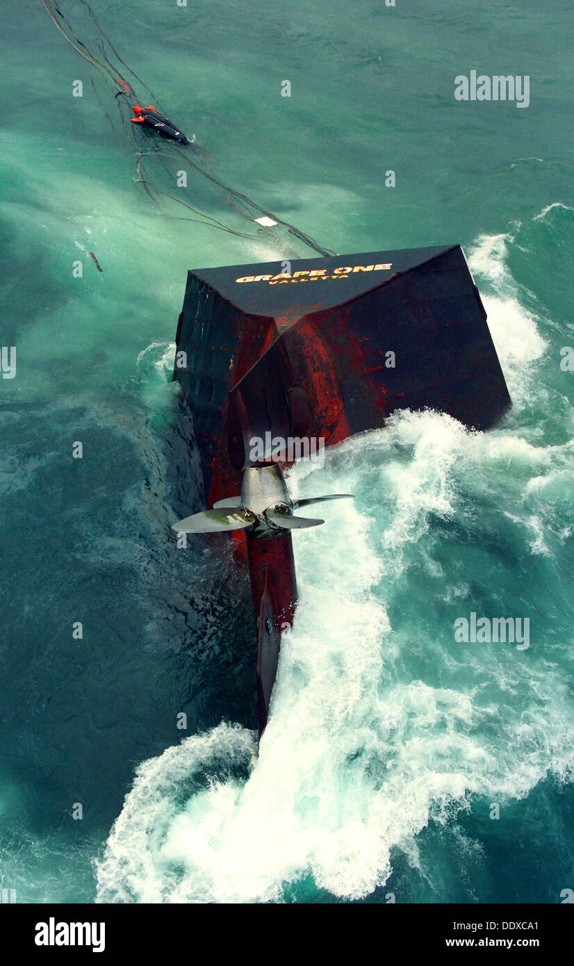 Tanker grape one sinks hi-res stock photography and images - Alamy