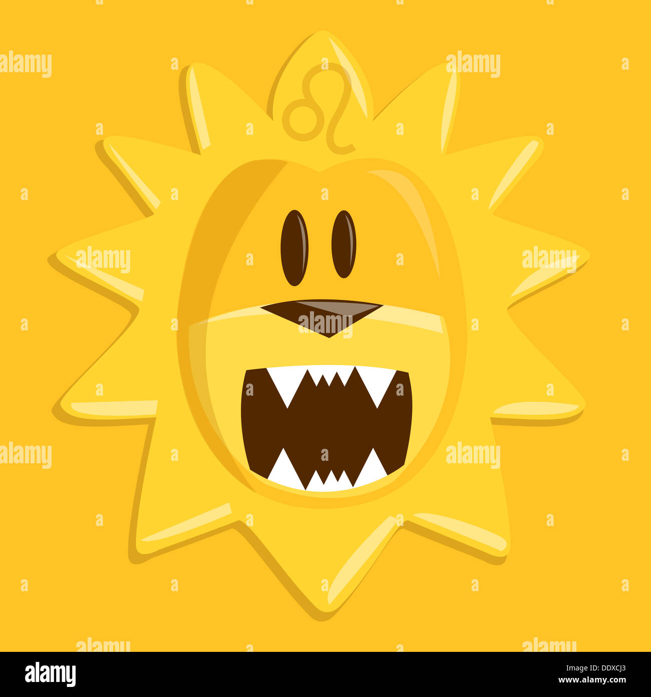 Leo symbol Zodiac Sign illustration. Horoscope, Star Sign, The Lion ...