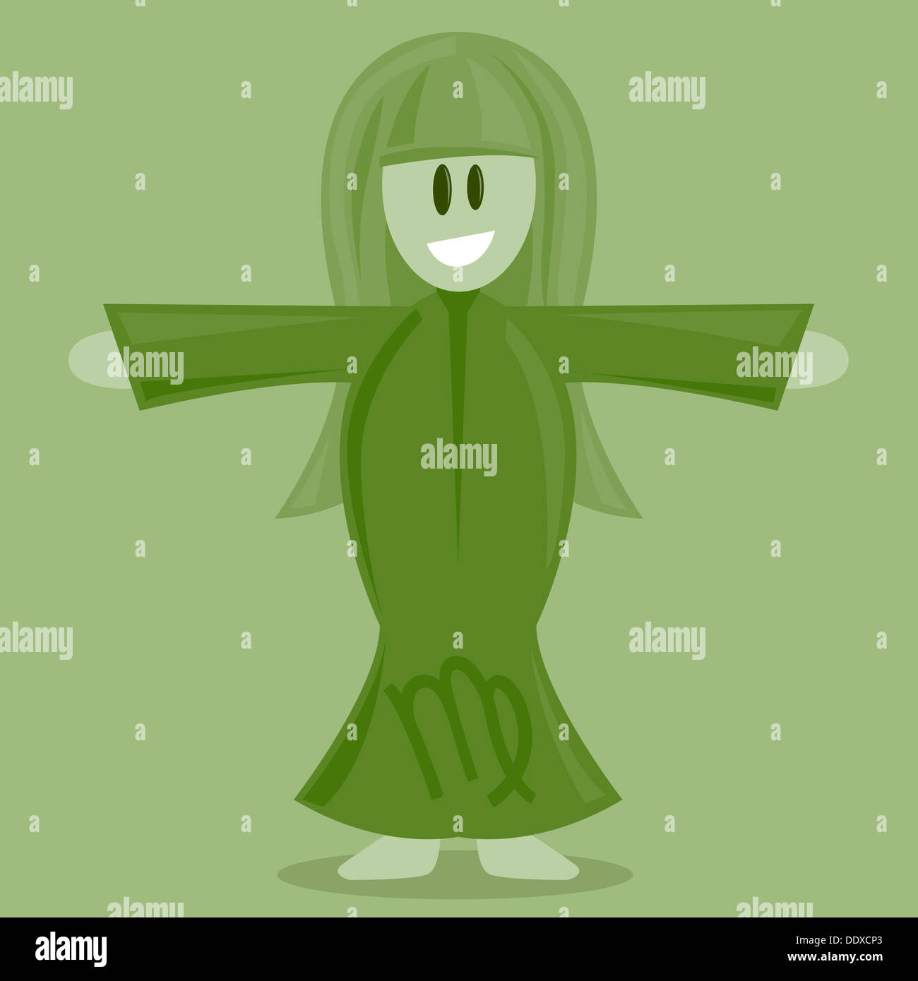 Virgo symbol Zodiac Sign illustration. Horoscope, Star Sign, The Maiden ...