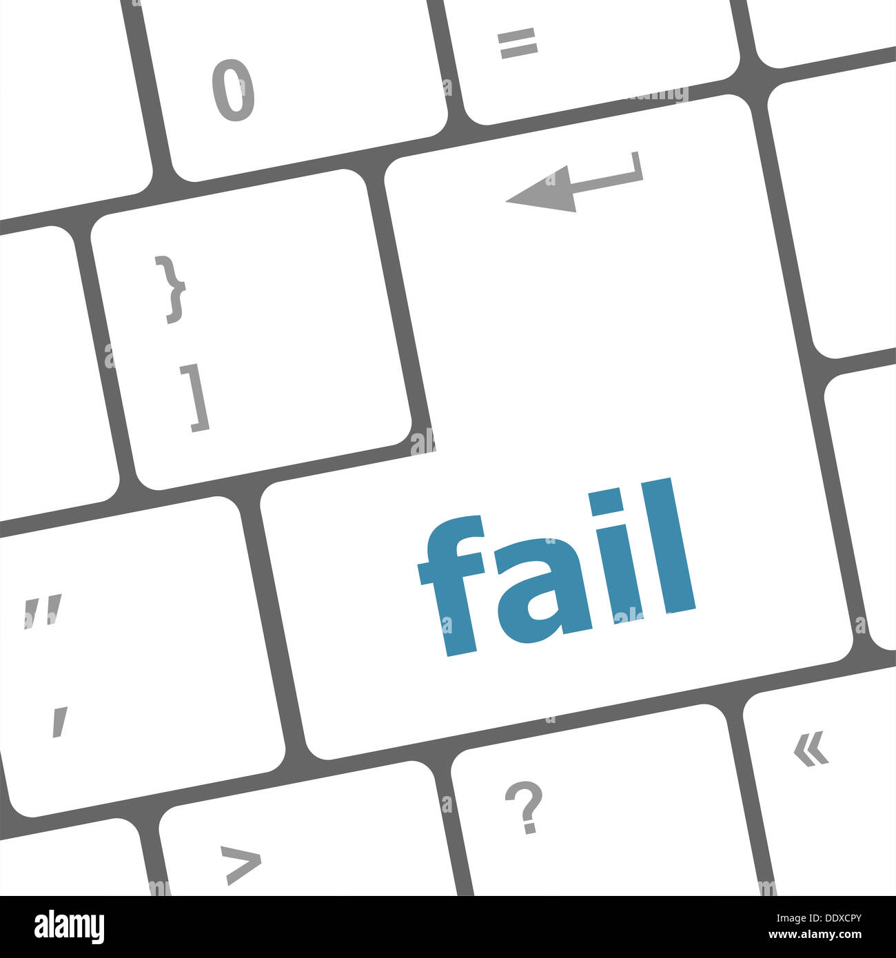 fail word on key showing fail failure mistake or sorry concept Stock ...