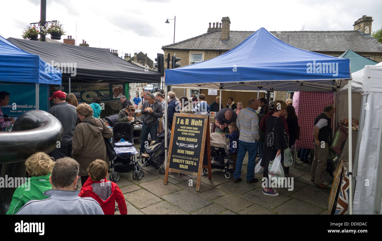 Ramsbottom Farmers' market Stock Photo - Alamy