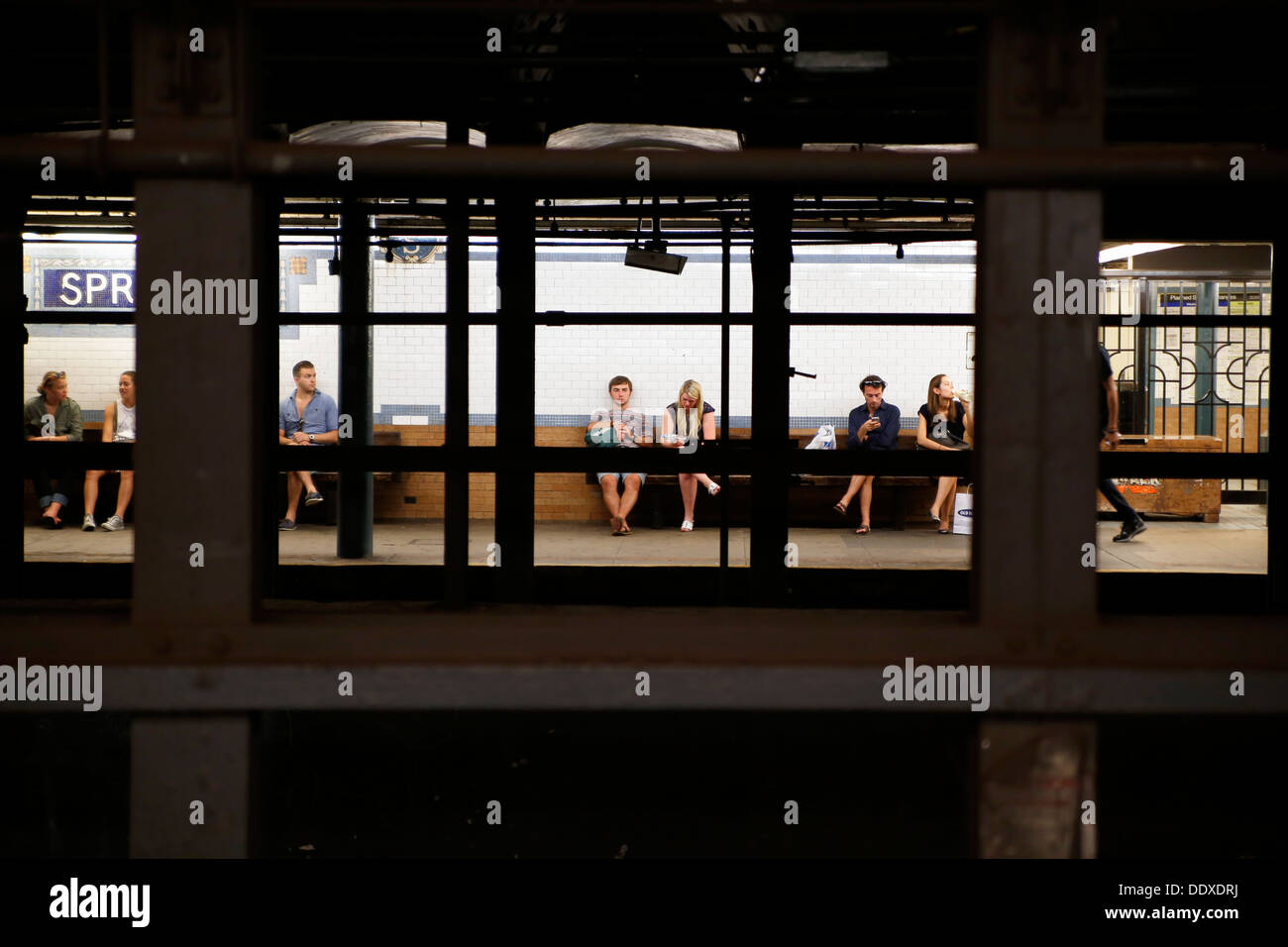 Number 6 Subway Station at Spring Street, Manhattan, New York City ...