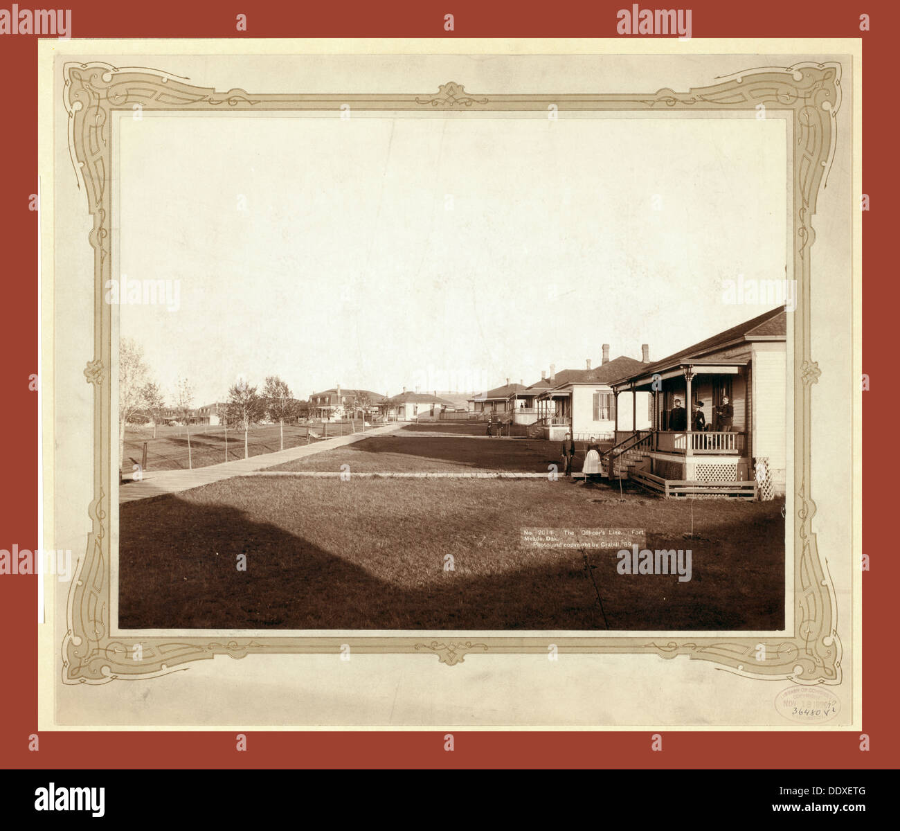 The Officers' Line. Fort Meade, Dak Stock Photo - Alamy