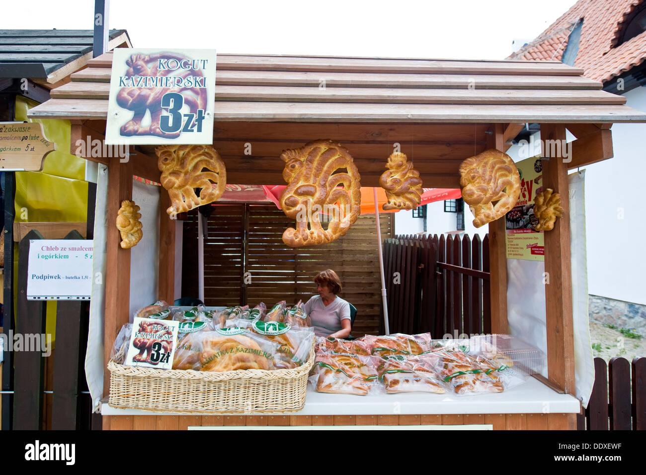 Local traditional cake vendor in Kazimierz Dolny Stock Photo - Alamy