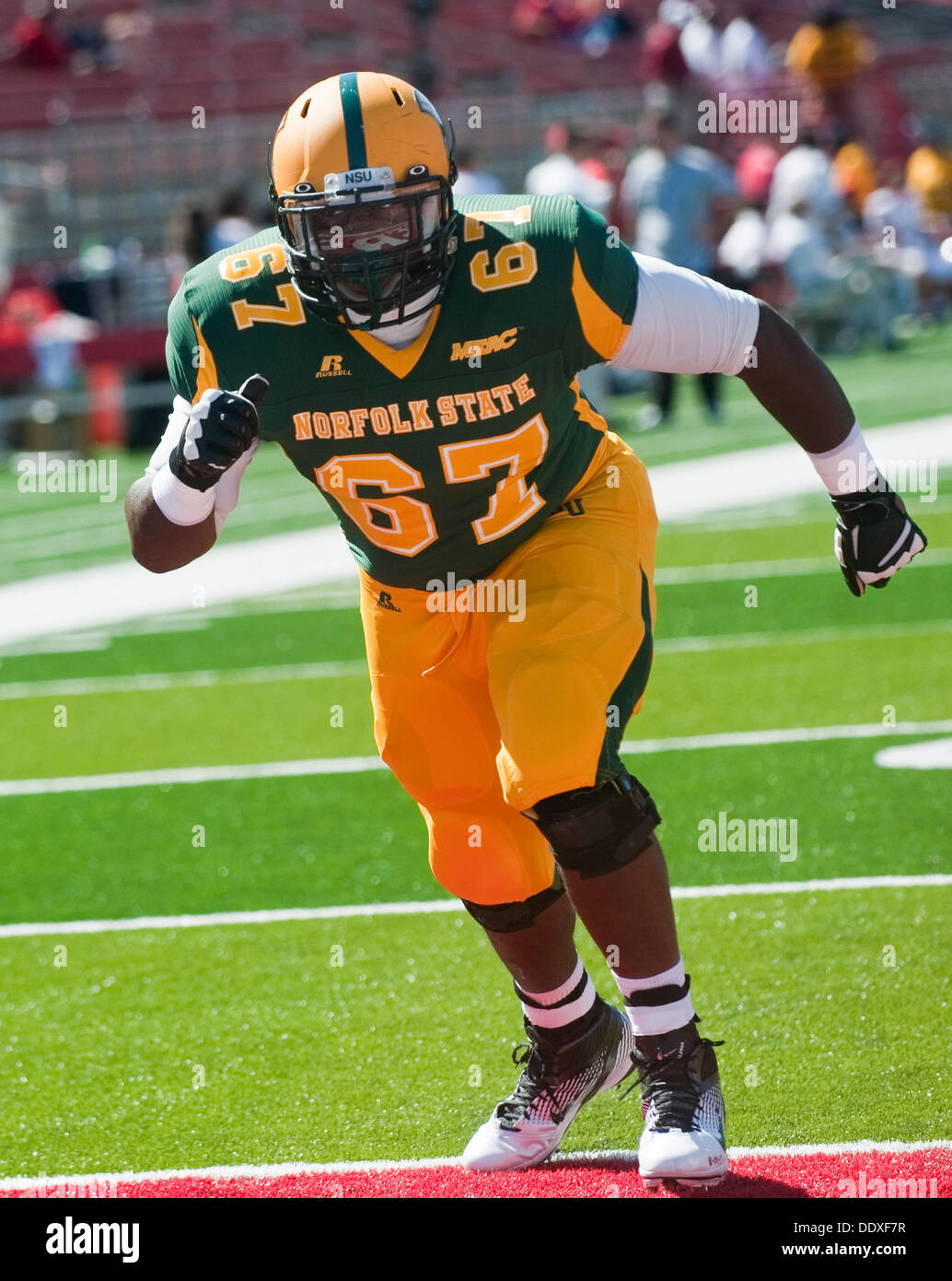 Piscataway, New Jersey, USA. 7th Sep, 2013. Norfolk State's offensive ...