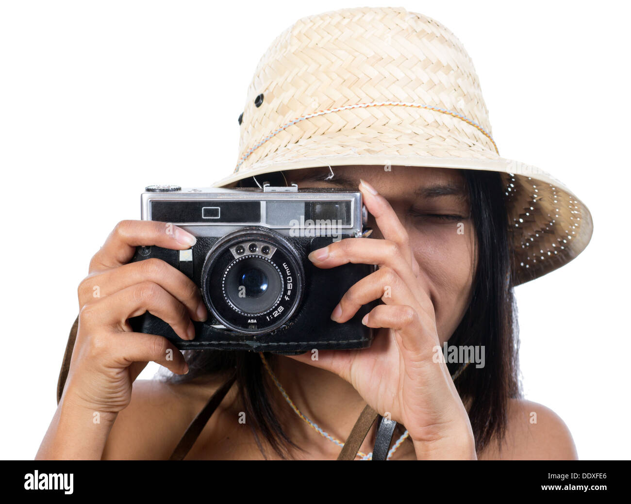 girl with a camera Stock Photo - Alamy