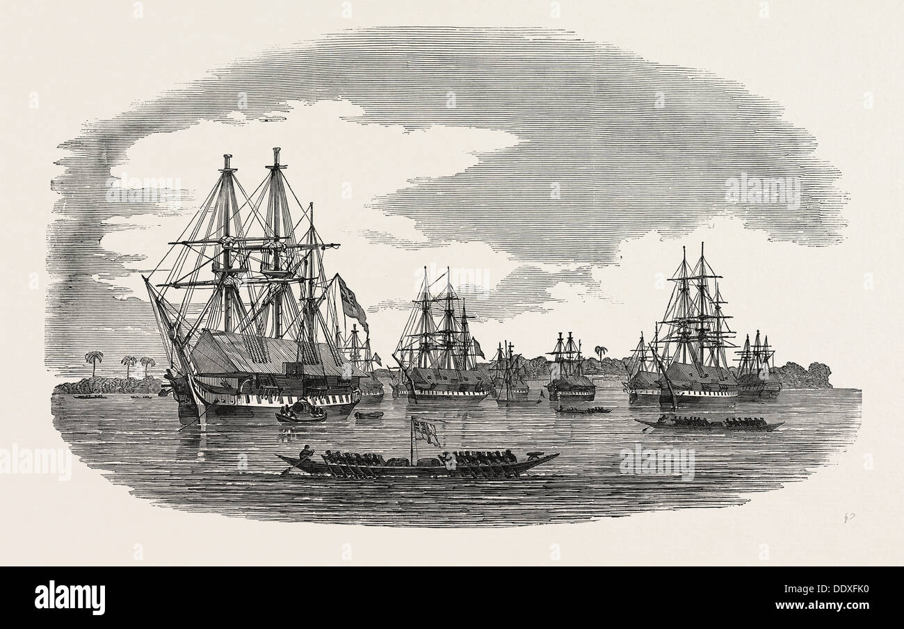 THE WESTERN COAST OF AFRICA: THE ANCHORAGE OFF THE TOWN OF BONNY RIVER ...