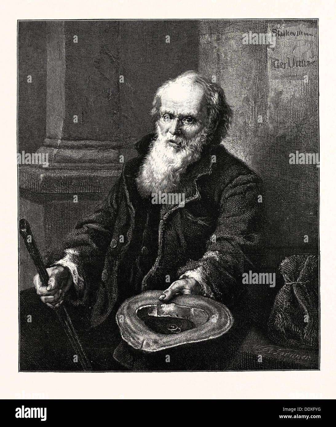 A MENDICANT, BY E. STAMMEL, 1873 Stock Photo - Alamy
