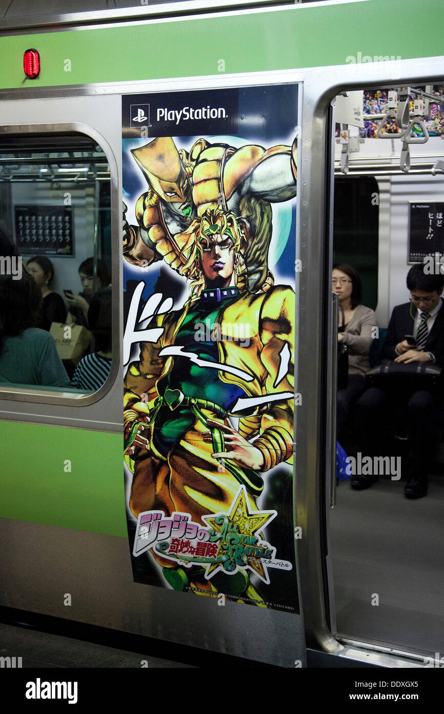 September 6, 2013, Tokyo, Japan - The "JoJo train" promotes the new PS3 ...