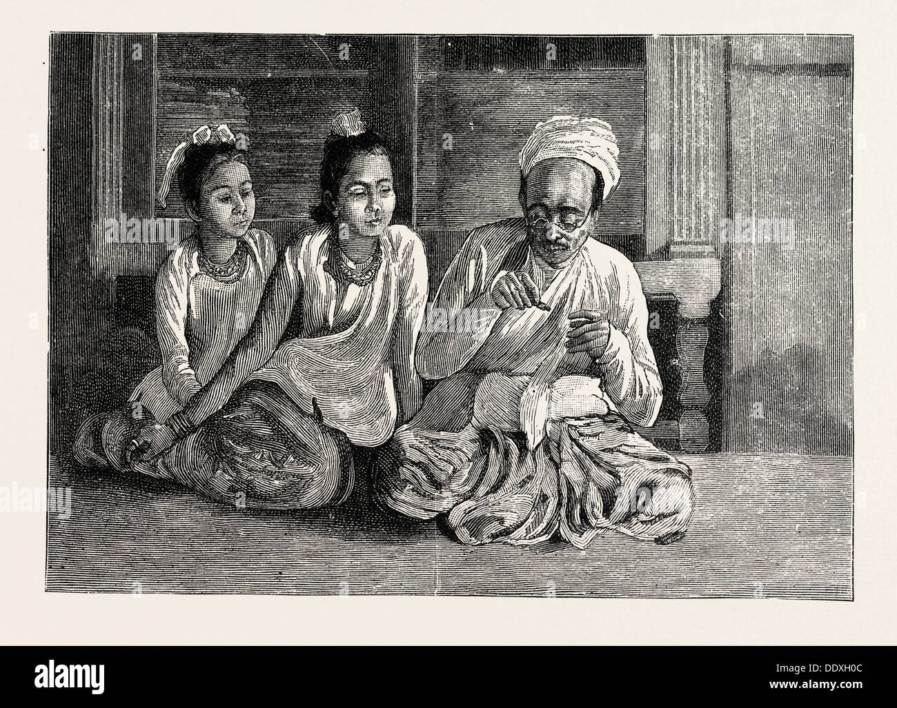 Visit doctor burma engraving 1885 engraved image arkheia hi-res stock ...