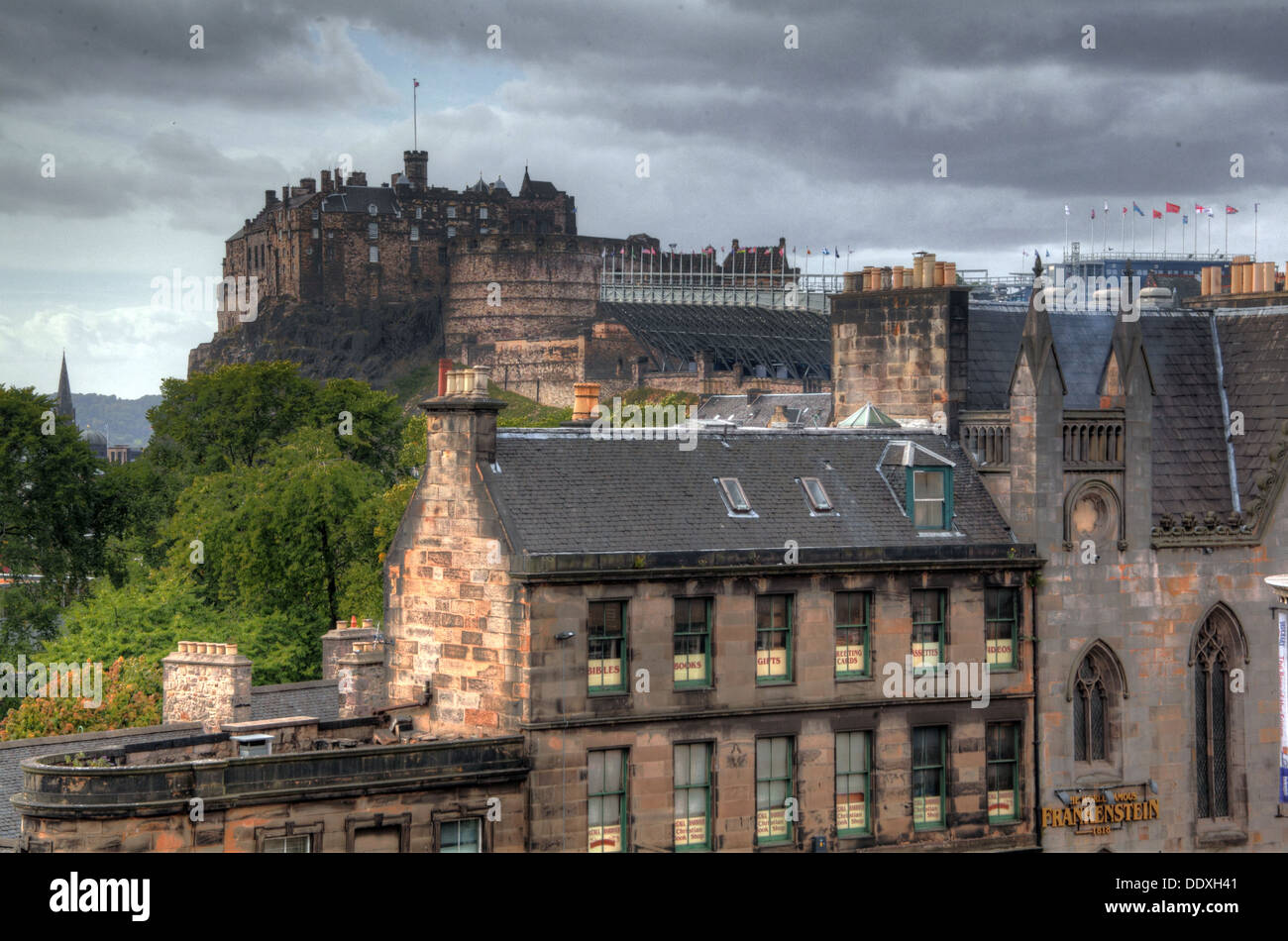 Stormy day at Edinburgh Castle, The Mound, Edinburgh, Scotland, EH1 ...