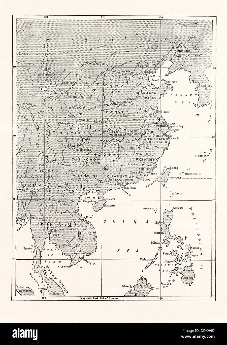 Map of china 19th century hi-res stock photography and images - Alamy