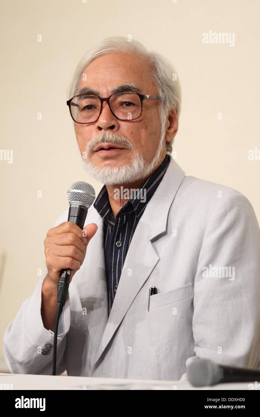 Hayao Miyazaki, Sep 06, 2013 : director Hayao Miyazaki attends a press ...