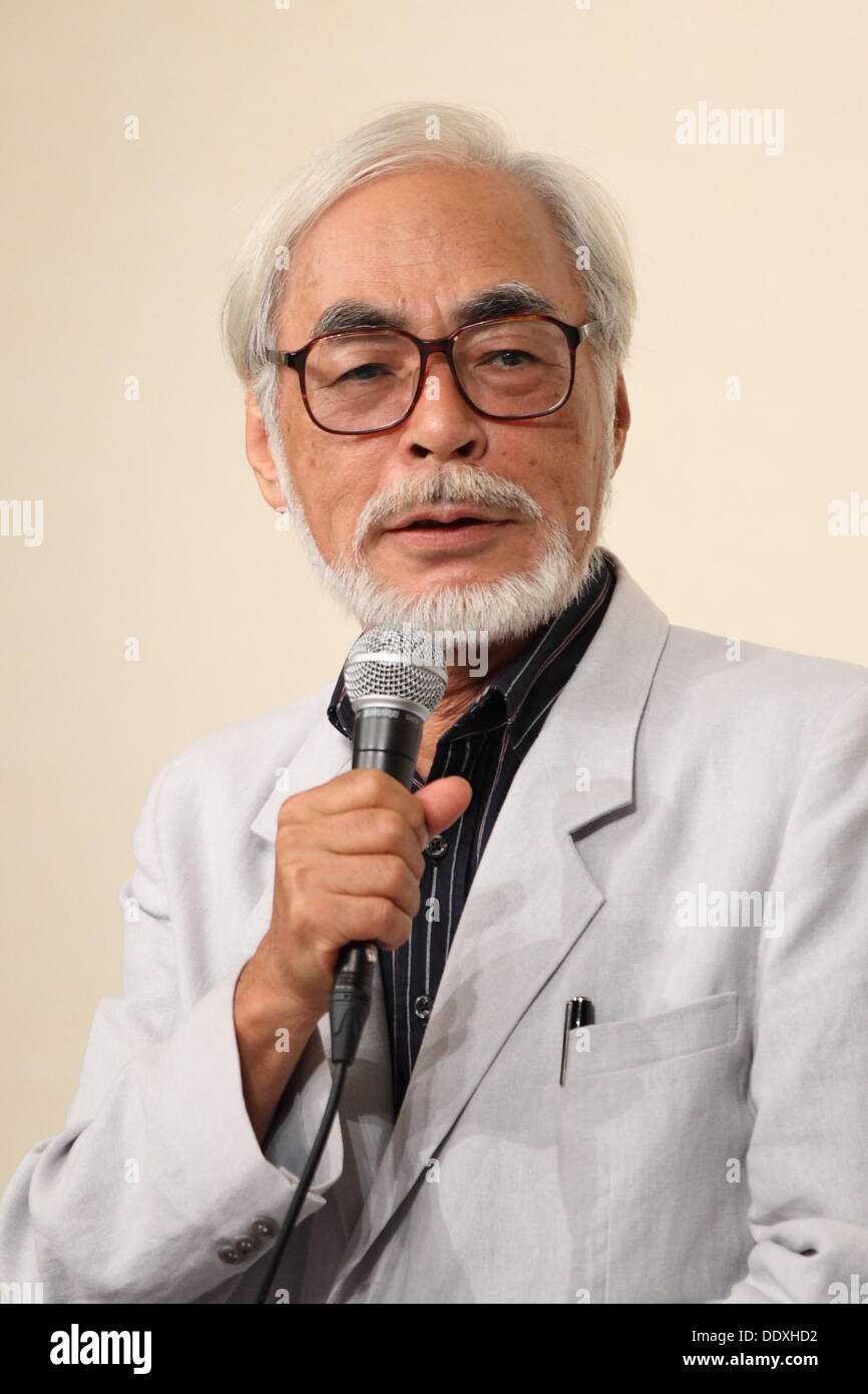 Hayao Miyazaki, Sep 06, 2013 : director Hayao Miyazaki attends a press ...