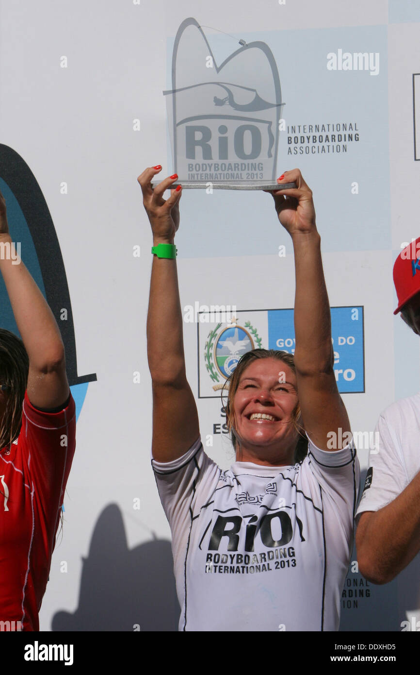 Rio de Janeiro, Brazil. 08th Sep, 2013. Brazilian Jessica Becker shows ...