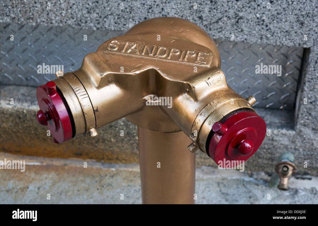 Newer double fire hydrant in New York City Stock Photo - Alamy
